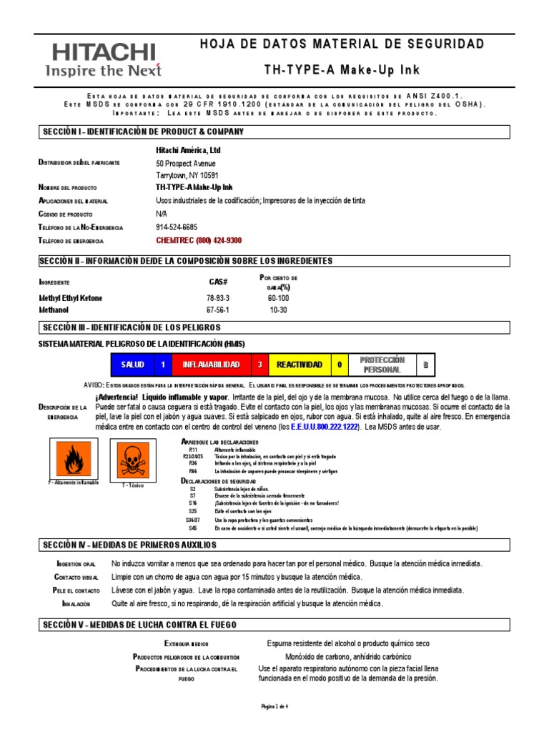 TH Type A | Descargar gratis PDF | Agua | Administración de Seguridad y Salud Ocupacional