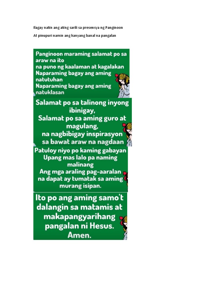 Tagalog Closing Prayer | PDF