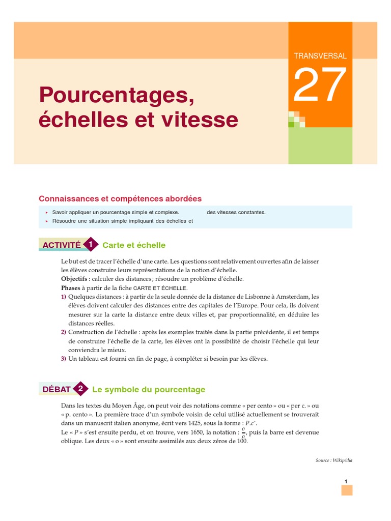 6 ch27 Pourcentages | PDF