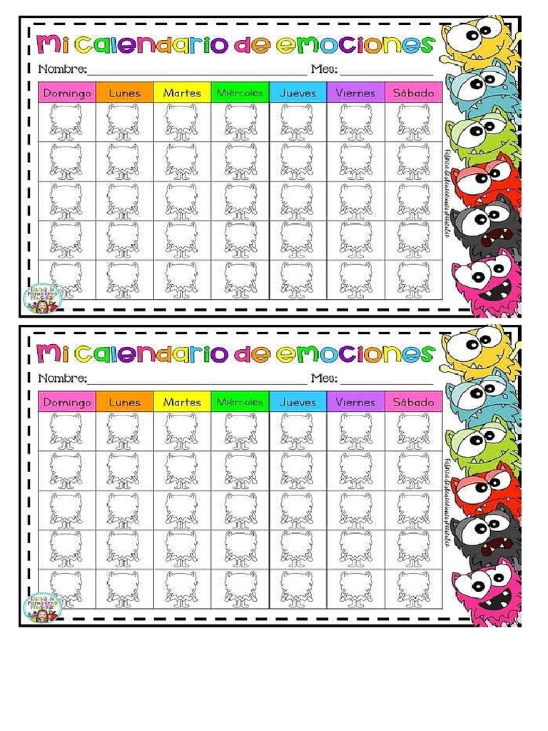 Calendario de Emociones | PDF