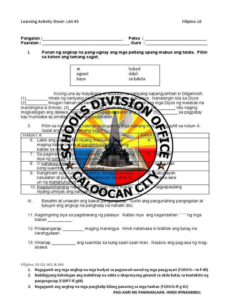 Filipino 10-Q1-LAS3 | PDF