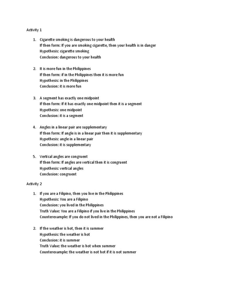 Activity 1 Logic And Reasoning Pdf 