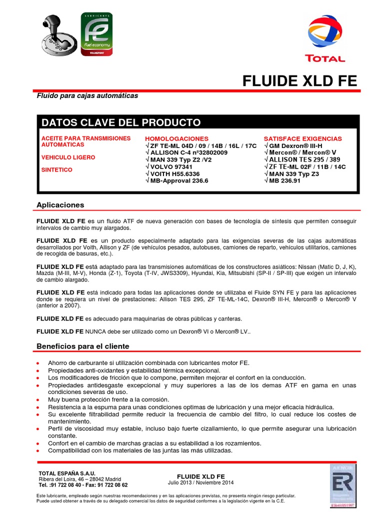 Total Fluide XLD Fe | PDF