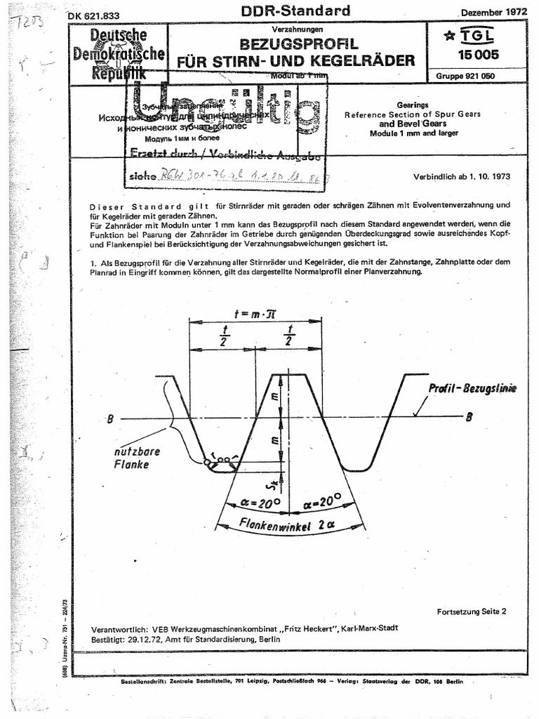 TGL 15005 Dez 1972 | PDF