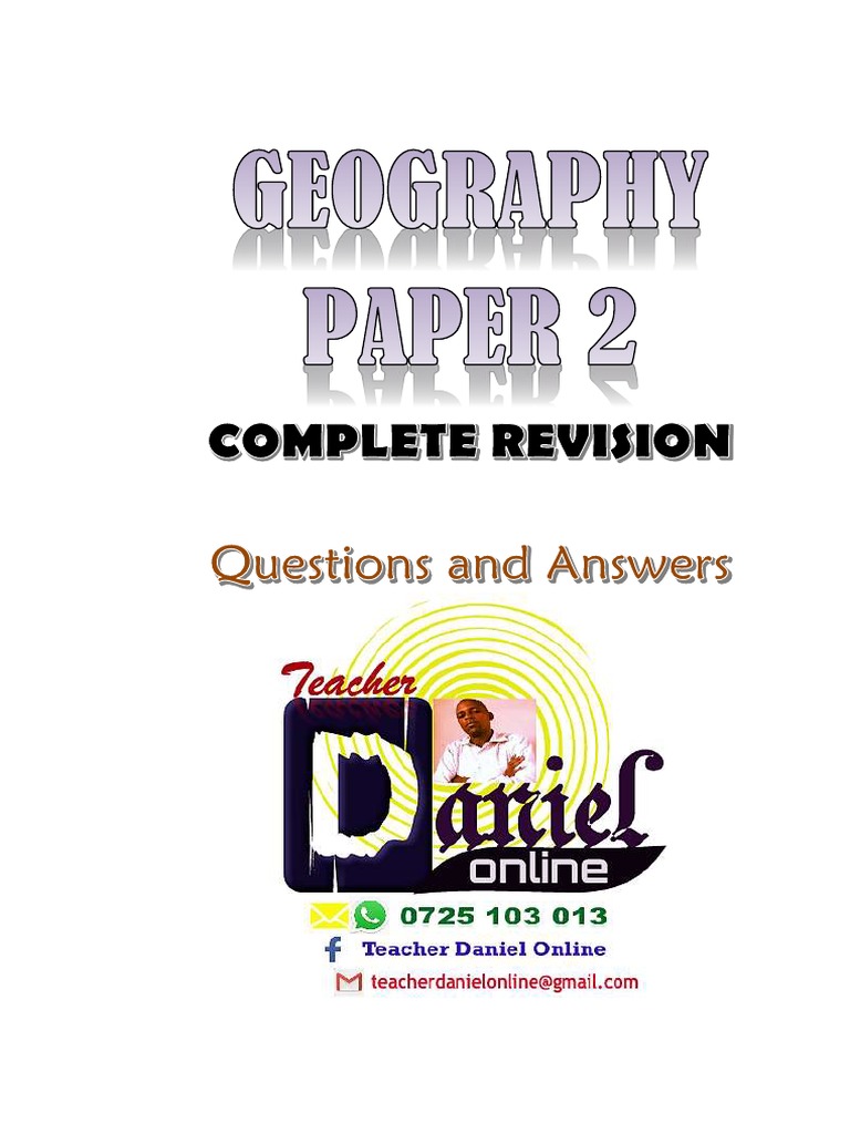 Geography Revision Booklet Paper 2 | PDF | Sugarcane | Agriculture