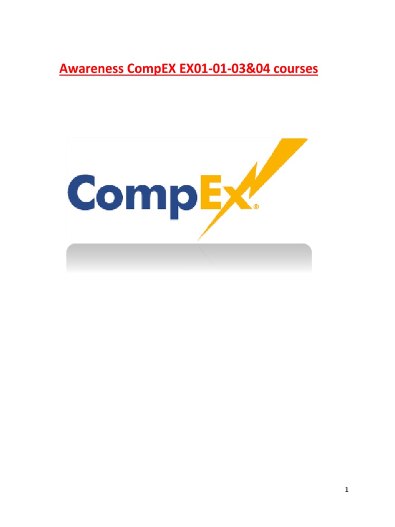 Awareness Compex EX01-01-03&04 Courses Outline | PDF