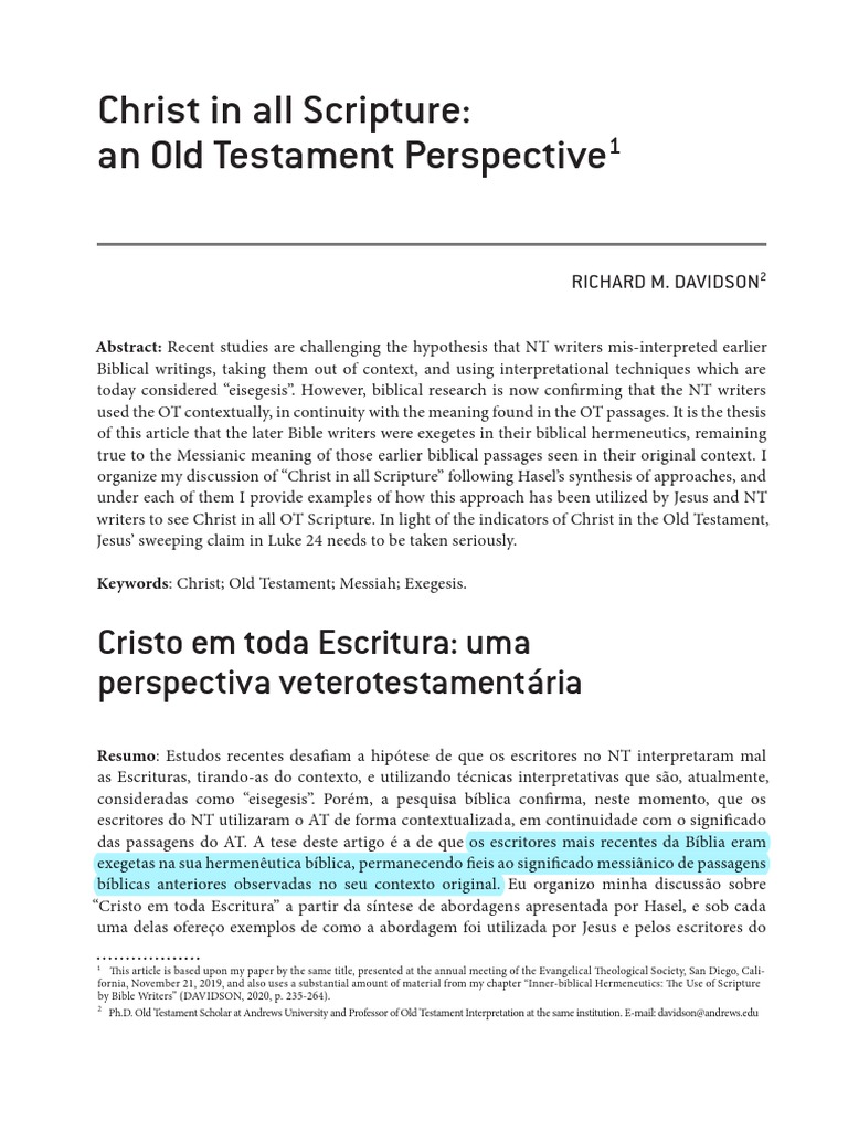 Christ in All Scripture - An Old Testament Perspective (Richard M ...