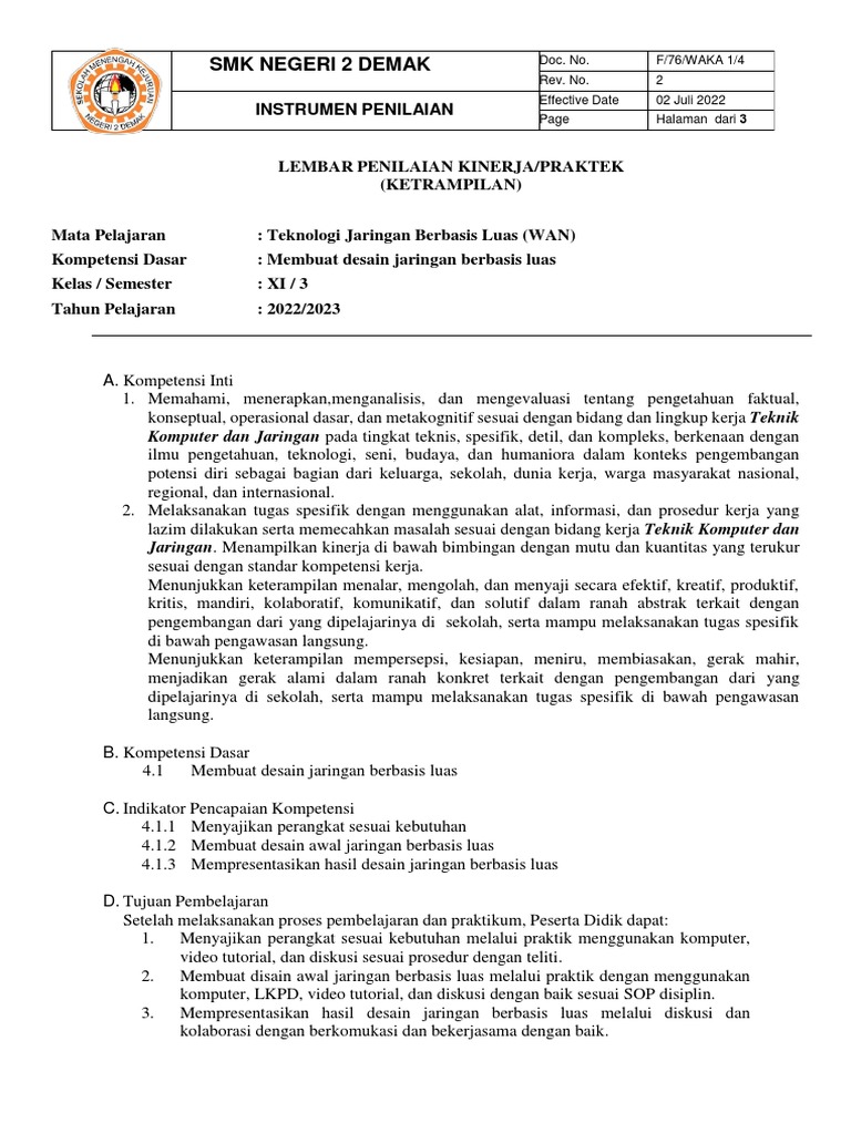 A Instrumen Keterampilan | PDF | Komputer