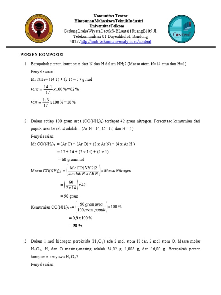Pembahasan Persen Komposisi | PDF