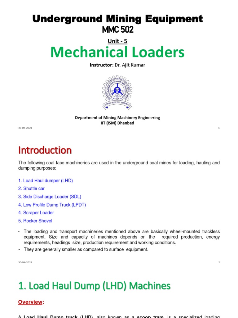 Unit 5 - Mechanical Loaders - UME | PDF