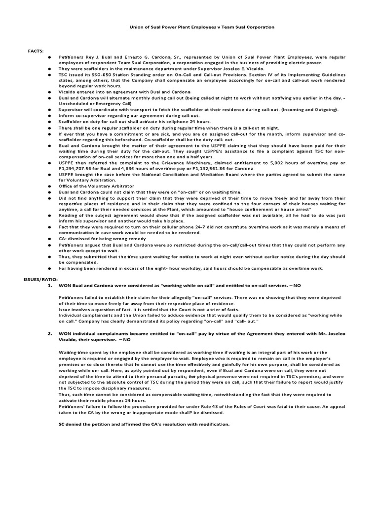 86 Union of Sual Power Plant Employees v. Team Sual Corp., G.R. No ...