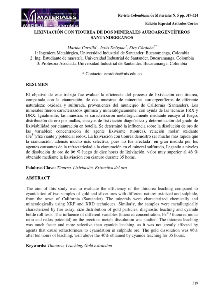 19478-Texto Del Art - Culo-69143-2-10-20210505 | PDF | Oro | Minerales