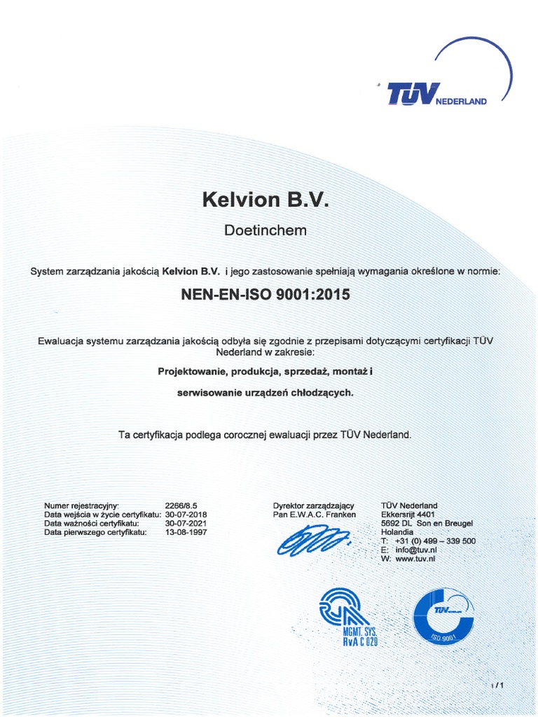 PD0278 1.00 PL Nen en Iso 9001-2015 | PDF