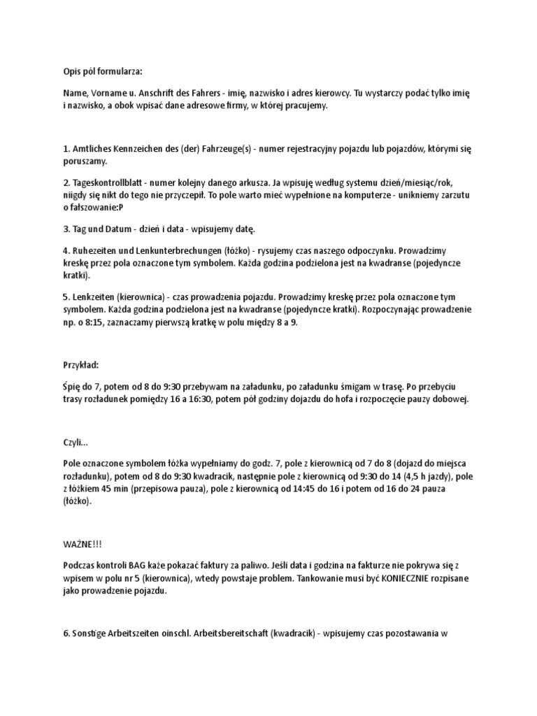 Tachobuch Jak Pisaä 3 | PDF