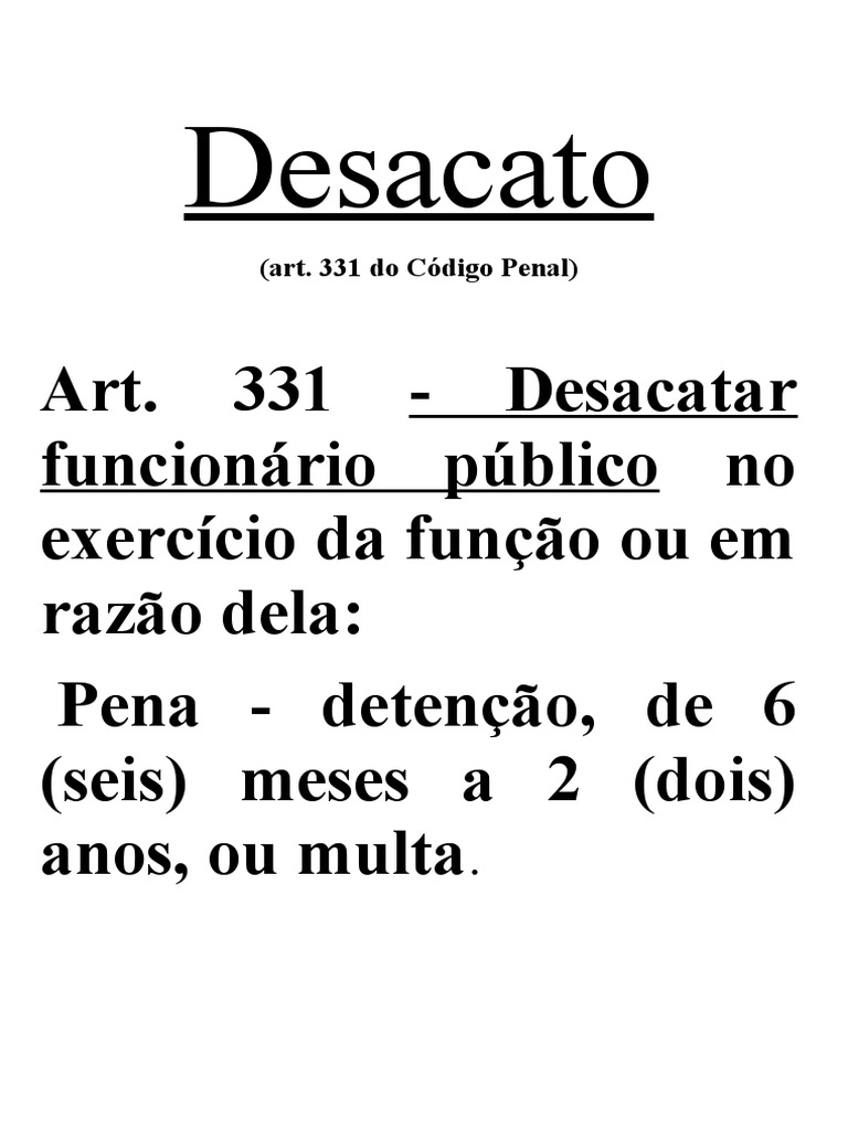 Desacato | PDF