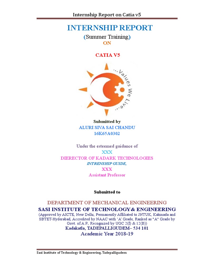 CATIA V5 Mechanical Engineering Report | PDF | Technology & Engineering