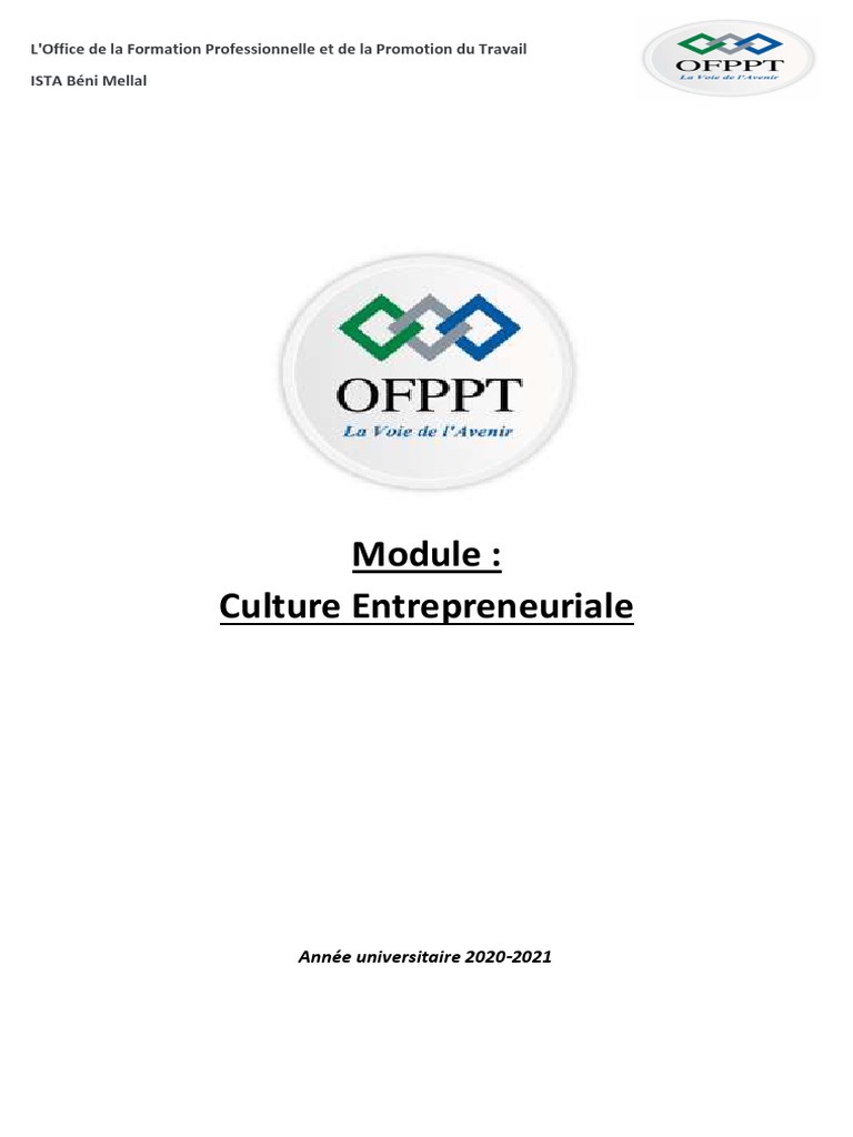 Entreprenariat Cours OFPPT-1 | PDF