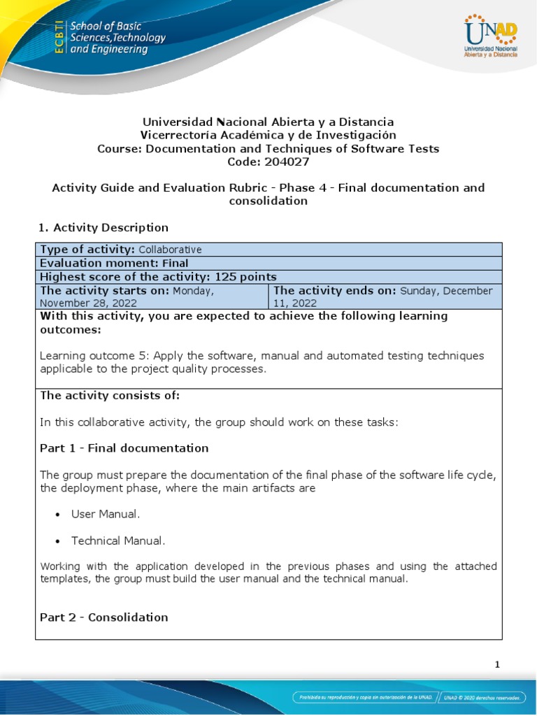 Activities Guide and Evaluation Rubric - Unit 2 - Phase 4 - Final ... Activities Guide and Evaluation Rubric - Unit 2 - Phase 4 - Final ...