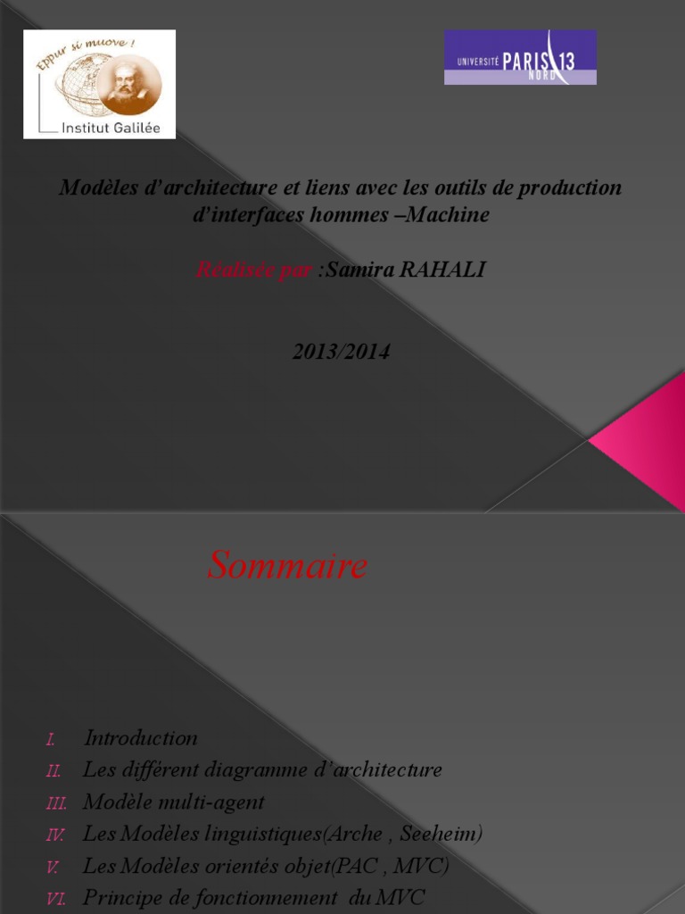 Modeles D'architecture Outils de Production Avec Interface Homme-Machine | PDF | Informatique ...