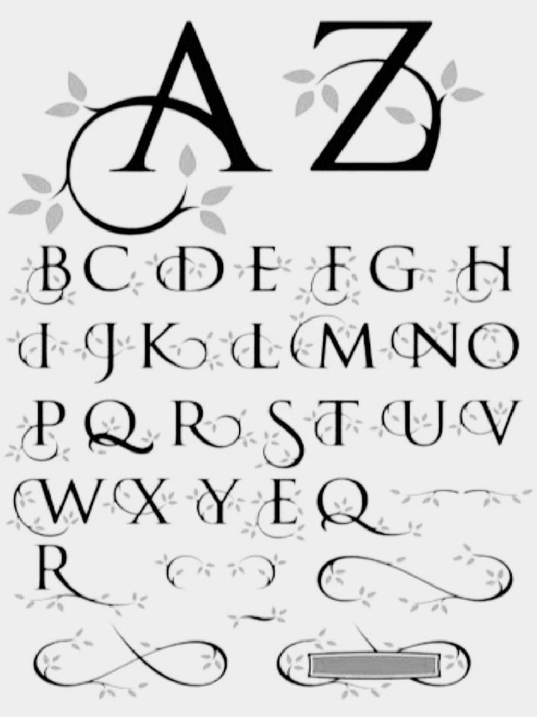 Plantillas Abcdario Con Florituras | PDF