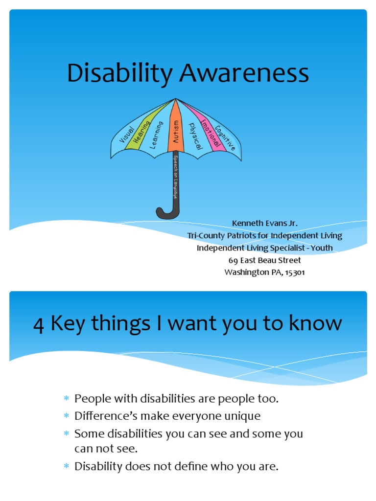 Disability Awareness Presentation | PDF | Disability | Deafness