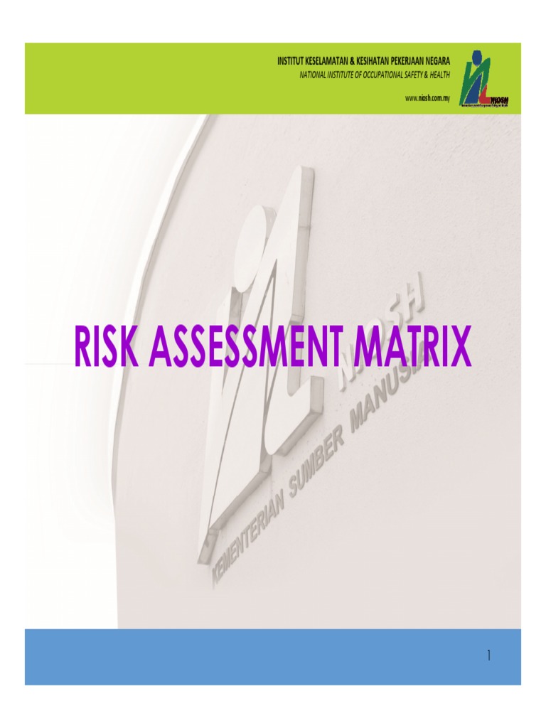 07-Risk Assessment Matrix | PDF | Risk | Occupational Safety And Health