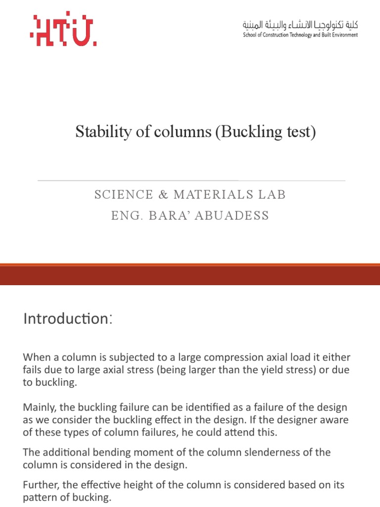 Buckling Test | PDF