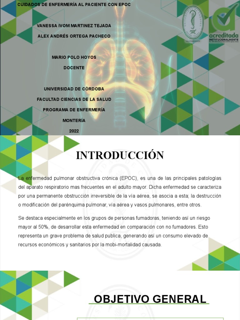 Cuidados de Enfermeria Al Paciente Con Epoc-5 | PDF | Enfermedad ...