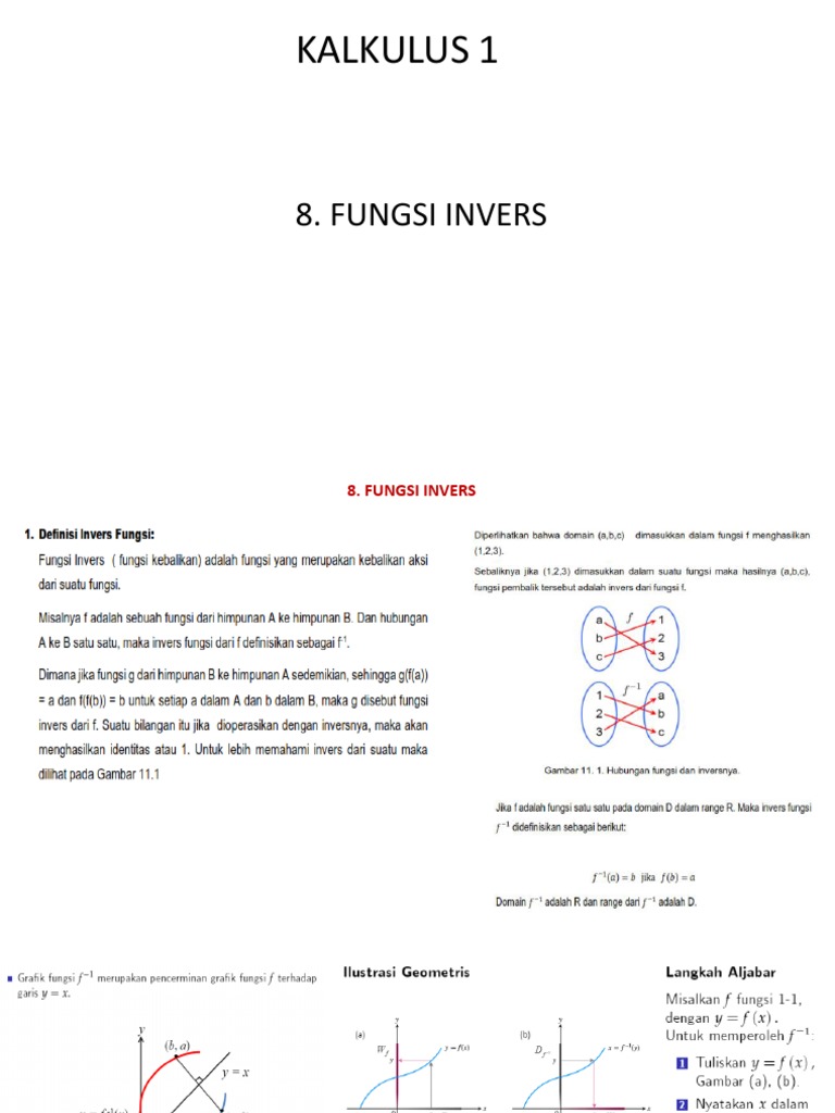 Fungsi Invers: Jenis dan Contoh | PDF