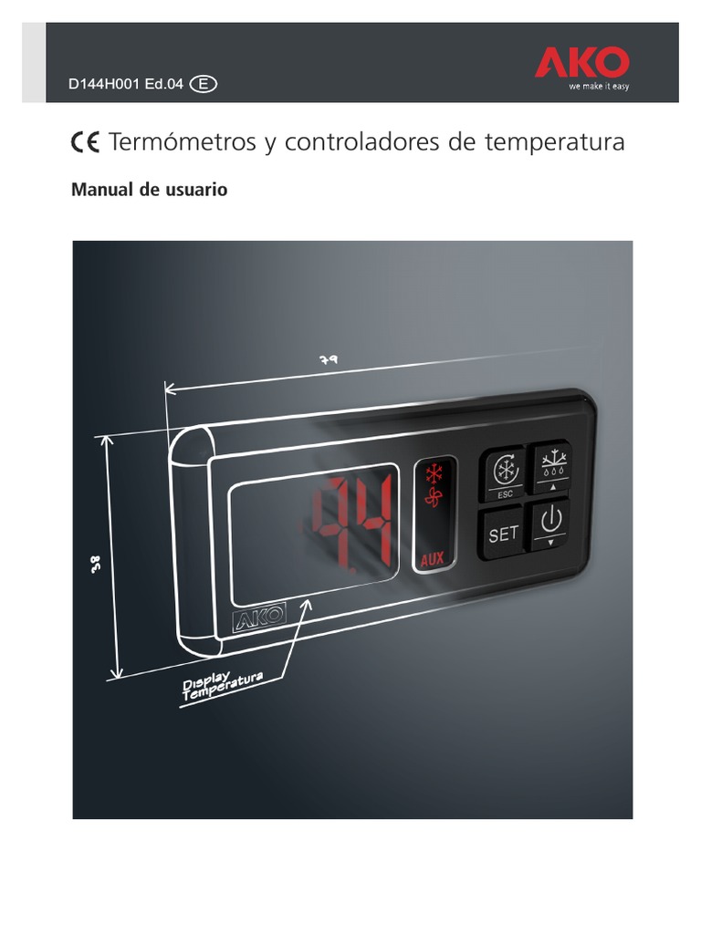 AKO D14123 Controlador de Temperatura | PDF | Relé | Temperatura
