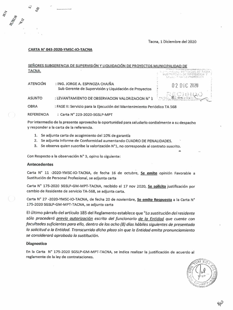 Conformidad Val. 01 Ta-568 | PDF