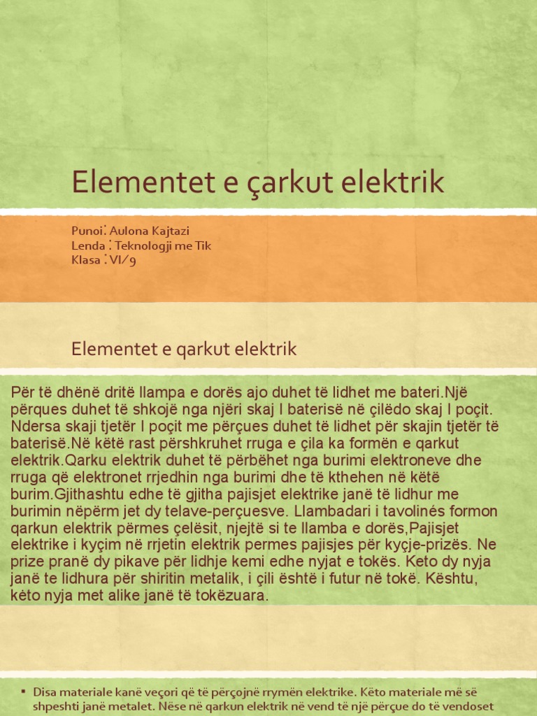 Elementet e Çarkut Elektrik | PDF