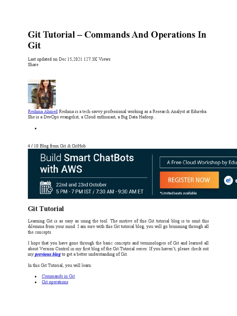 Git Tutorialedureka | PDF