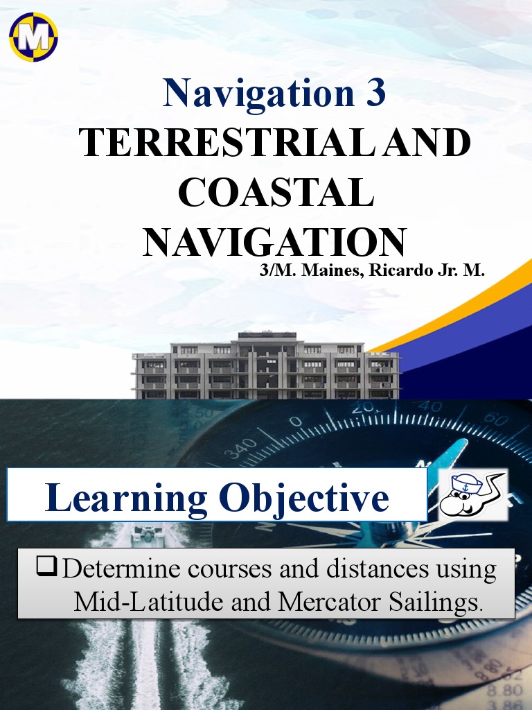 Determining Course and Distance Between Two Points Using Mid-Latitude ...