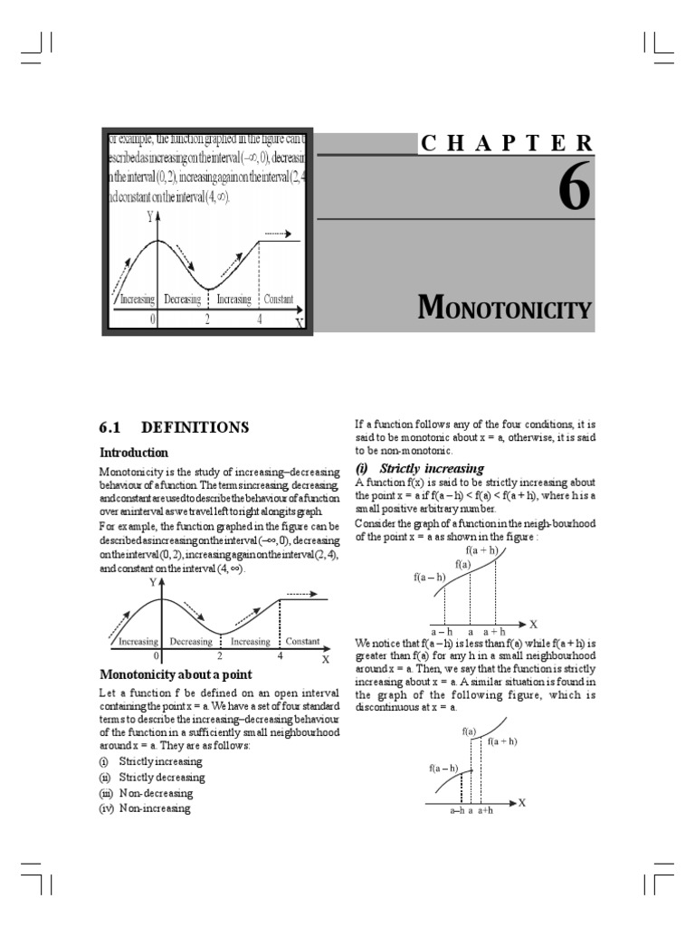 Notes Monotonicity | PDF