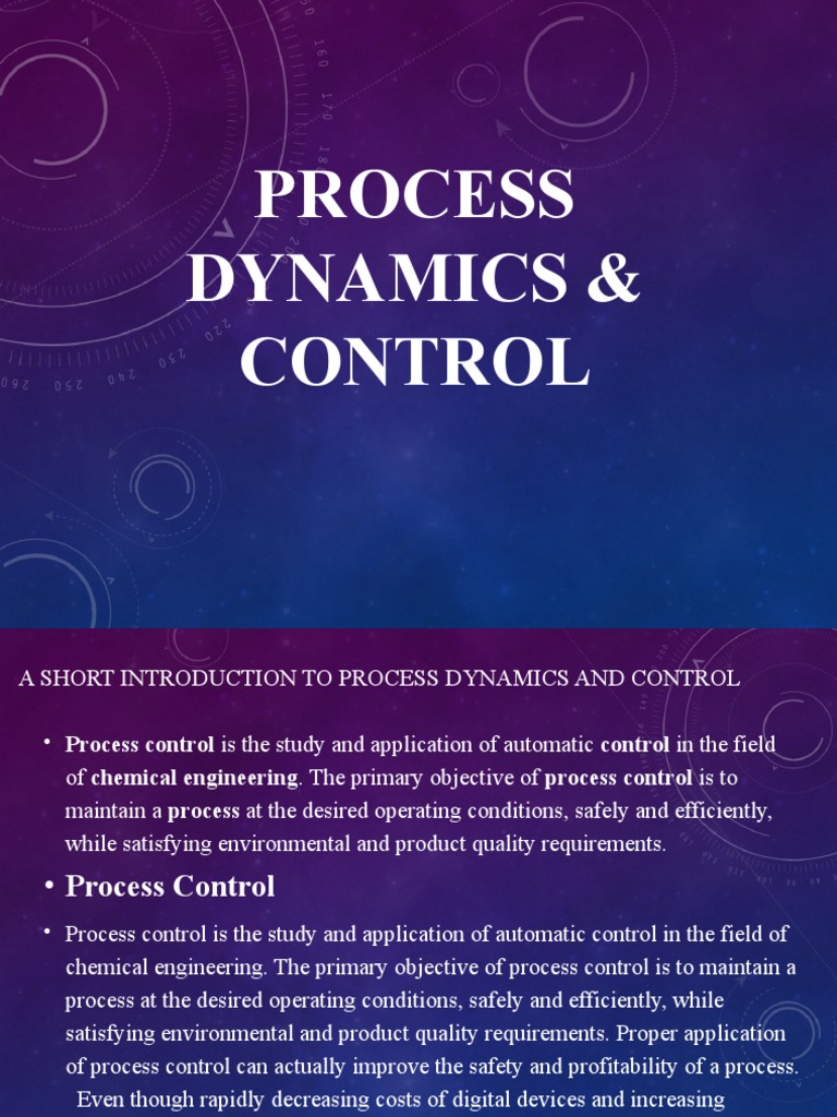 1 Process Dynamics and Control No1 | PDF | Control Theory | Process Control