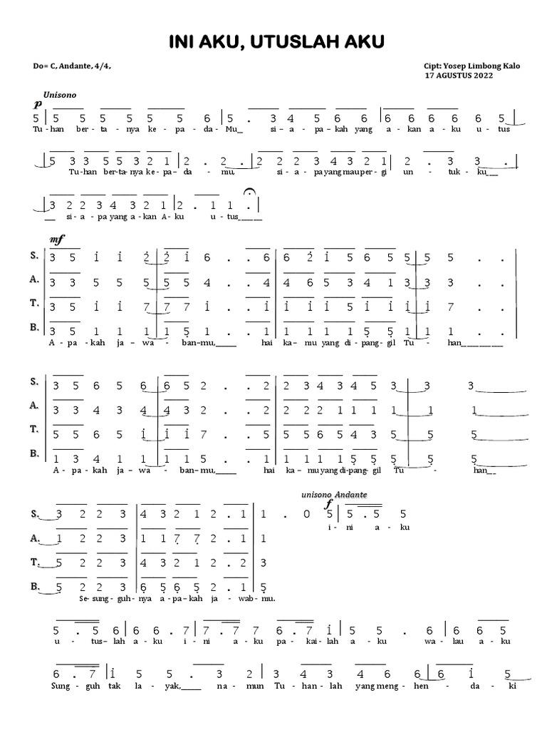 Ini Aku, Utuslah Aku-2 | PDF