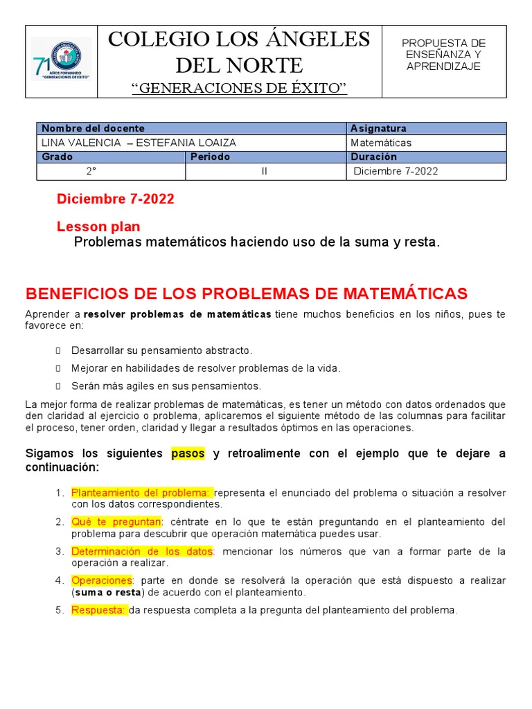 Problemas Matemáticos Mate 2 | PDF