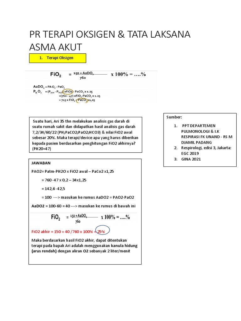 Terapi Oksigen & Asma Akut | PDF