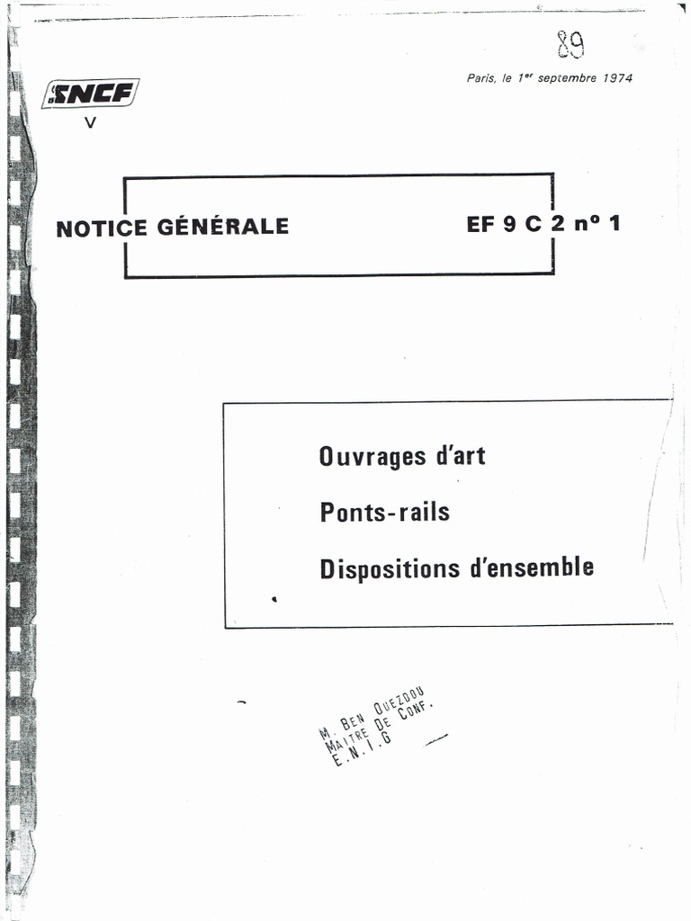 Notice SNCF - EF 9C2-N°1 | PDF