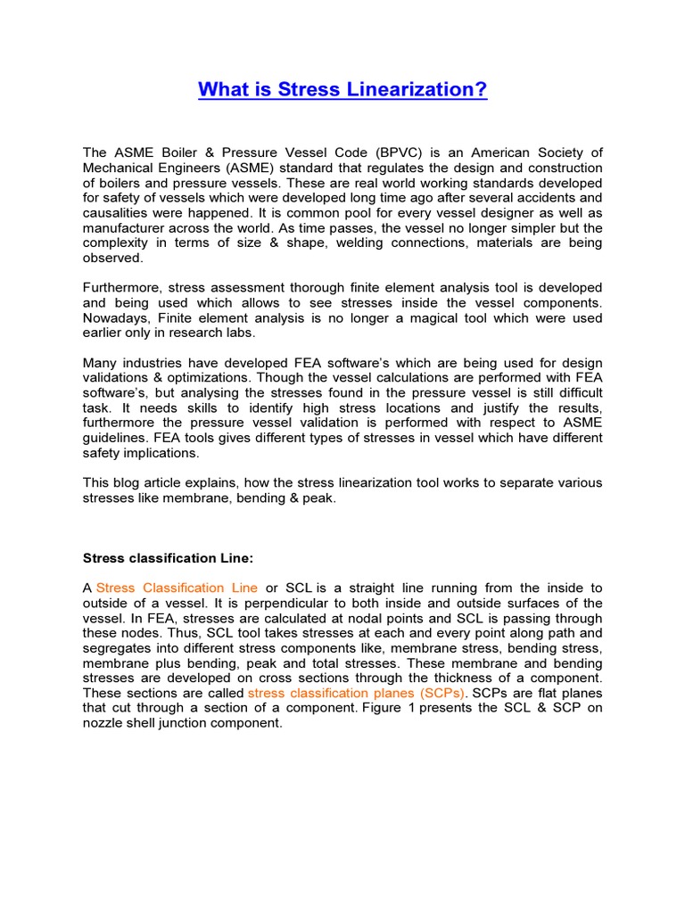 What Is Stress Linearization | Download Free PDF | Stress (Mechanics ...