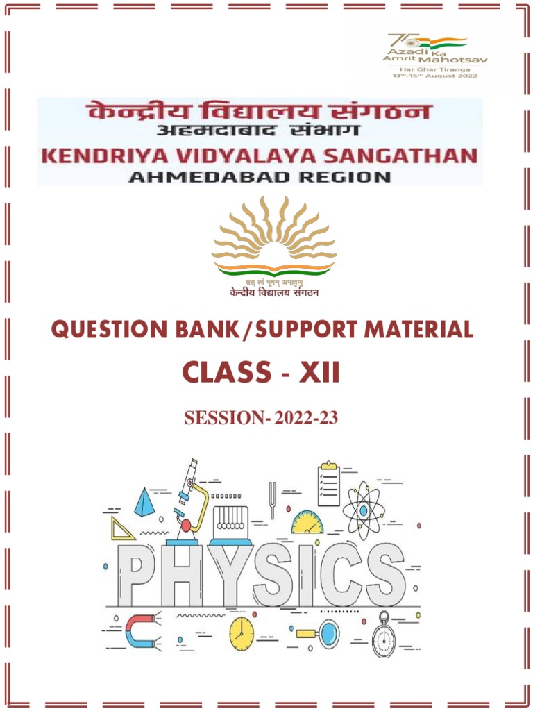 Physics Class XII Question Bank 2022-23 | PDF