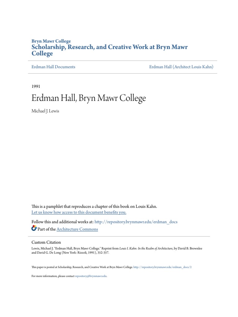 Erdman Hall | PDF