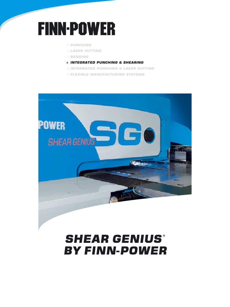 Shear Genius (Item1125) (v20) | PDF | Sheet Metal | Automation