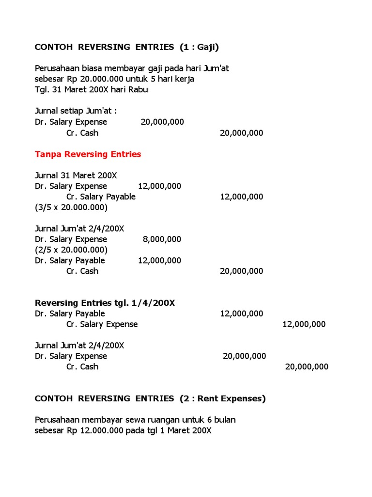 Contoh Reversing Entries-Revisi | PDF | Business | Finance & Money Management