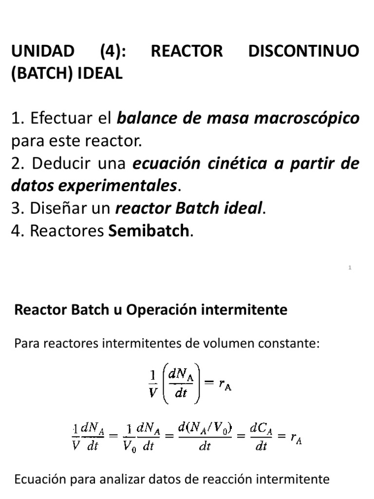 Diseño de Reactores I - Cap 4 | PDF | Reactor Quimico | Equilibrio químico