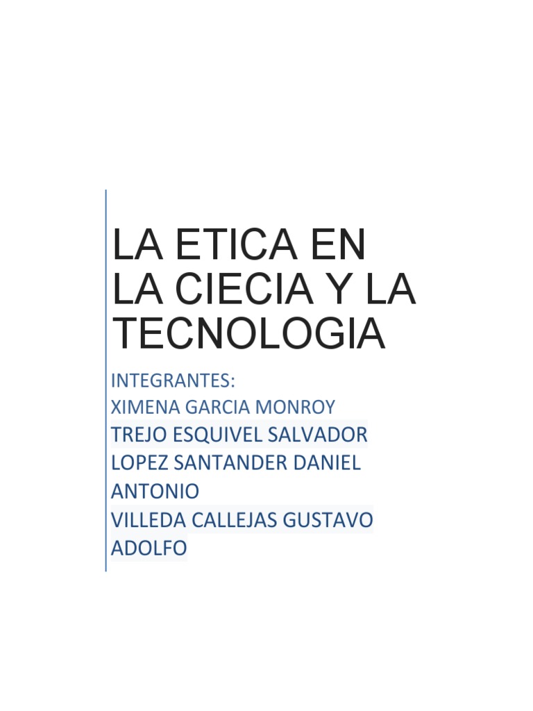 Ética en Ciencia y Tecnología: Talleres y Ejercicios | PDF | Moralidad