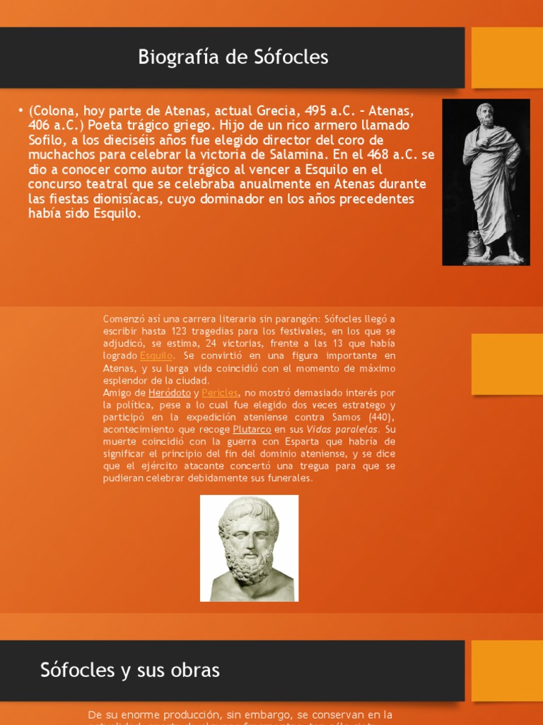 Biografía de Sófocles | PDF | Sófocles | Tragedia griega