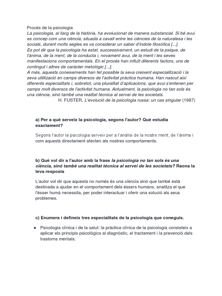 Els Models Psicològics | PDF