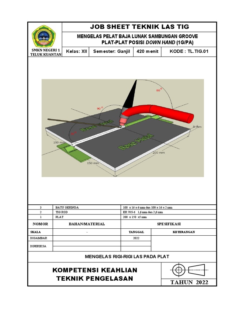 Job Sheet TIG 1G Kumpul | PDF